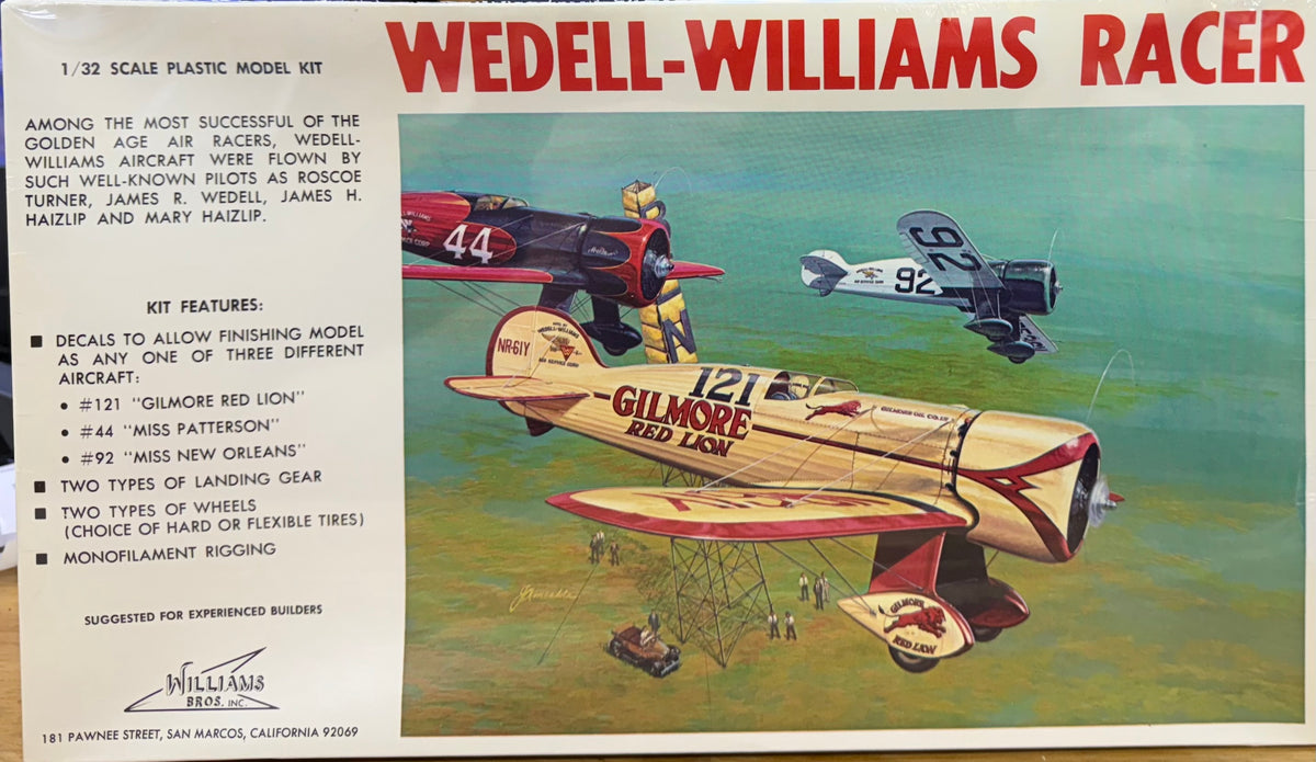 Wedell-Williams Racer 1/32 1979 ISSUE – J-BarHobbies