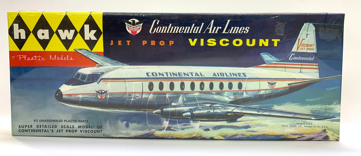 Continental Air Lines Jet Prop Viscount 1/96 1956 ISSUE – J-BarHobbies