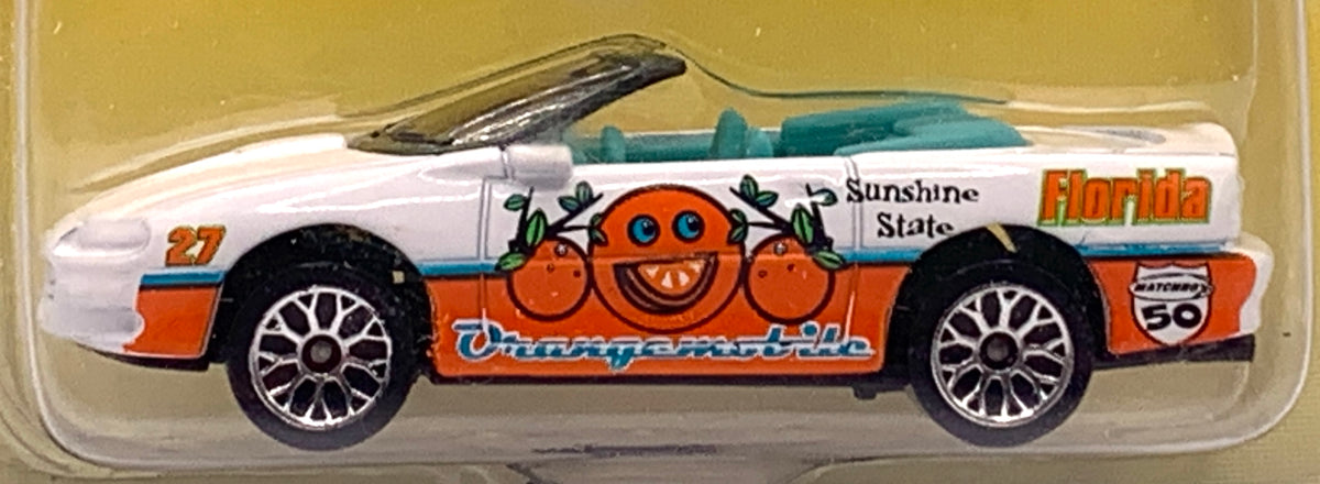 FLORIDA 1998 Camaro SS Convertible Orangemobile 1/63 Matchbox Across A ...