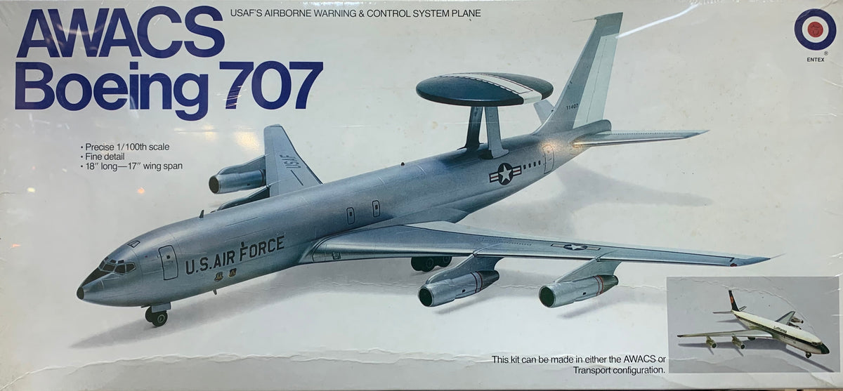 AWACS Boeing 707 1/100 1977 Issue 18" Long - 17" Wingspan – J-BarHobbies